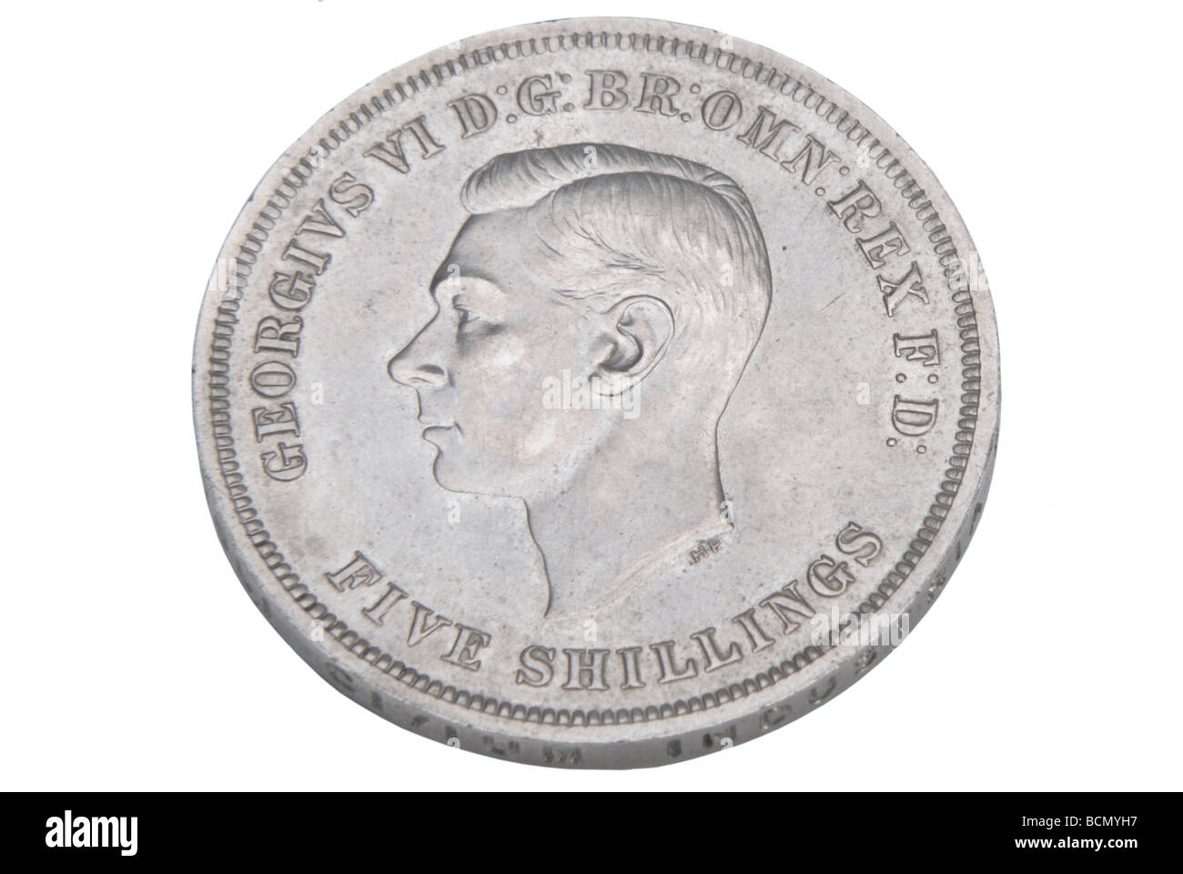 "Heads" side of a crown (coin) commemorating the Festival of Britain in ...