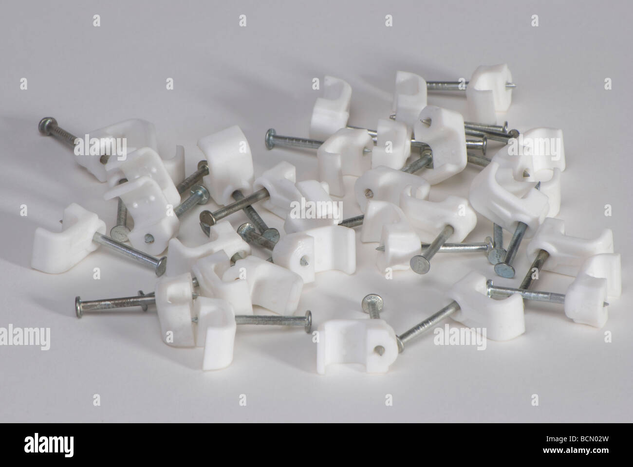 Cable clips hi-res stock photography and images - Alamy