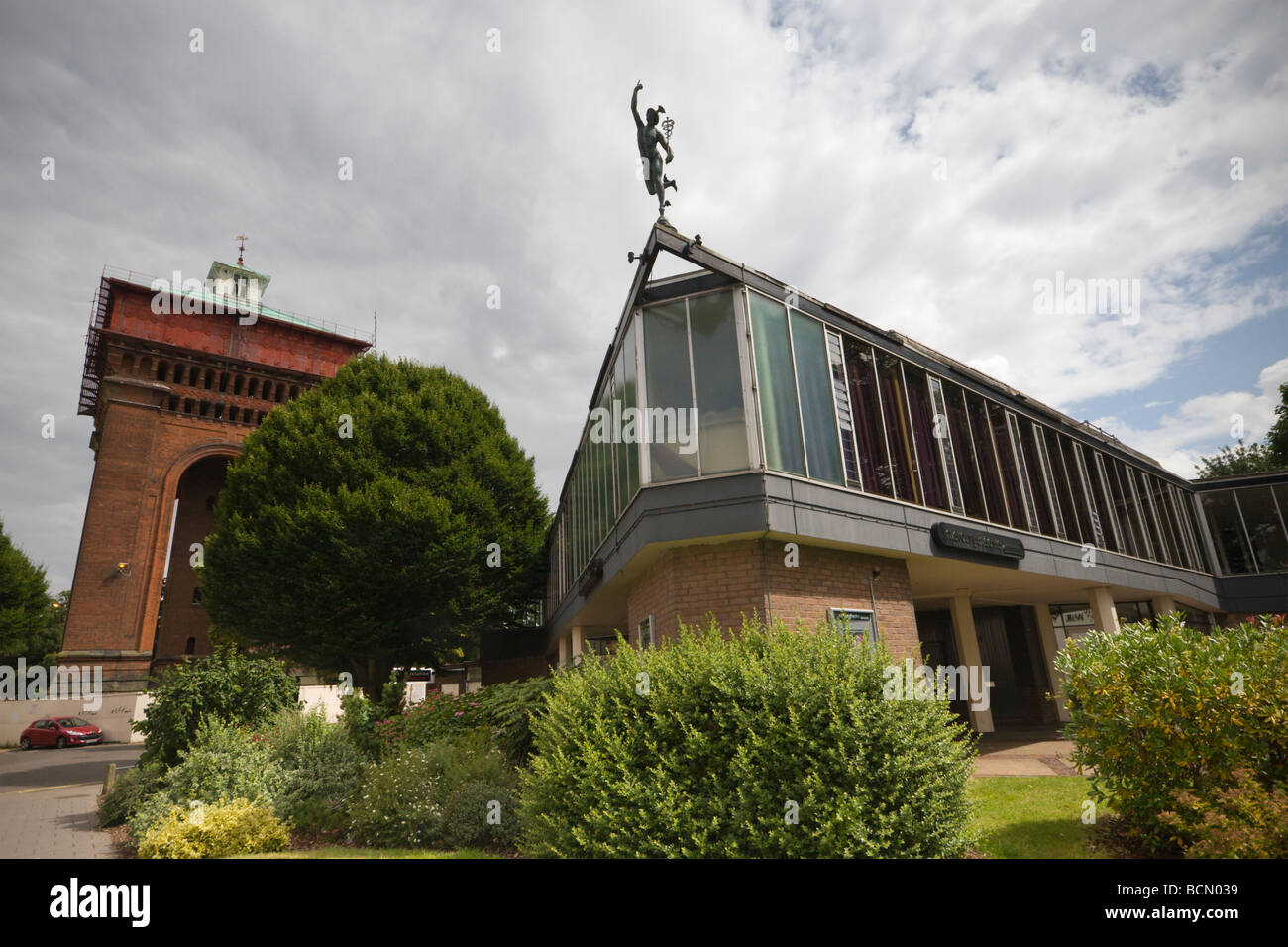 The Mercury Theatre with 'Jumbo' the Victorian water tower in the ...