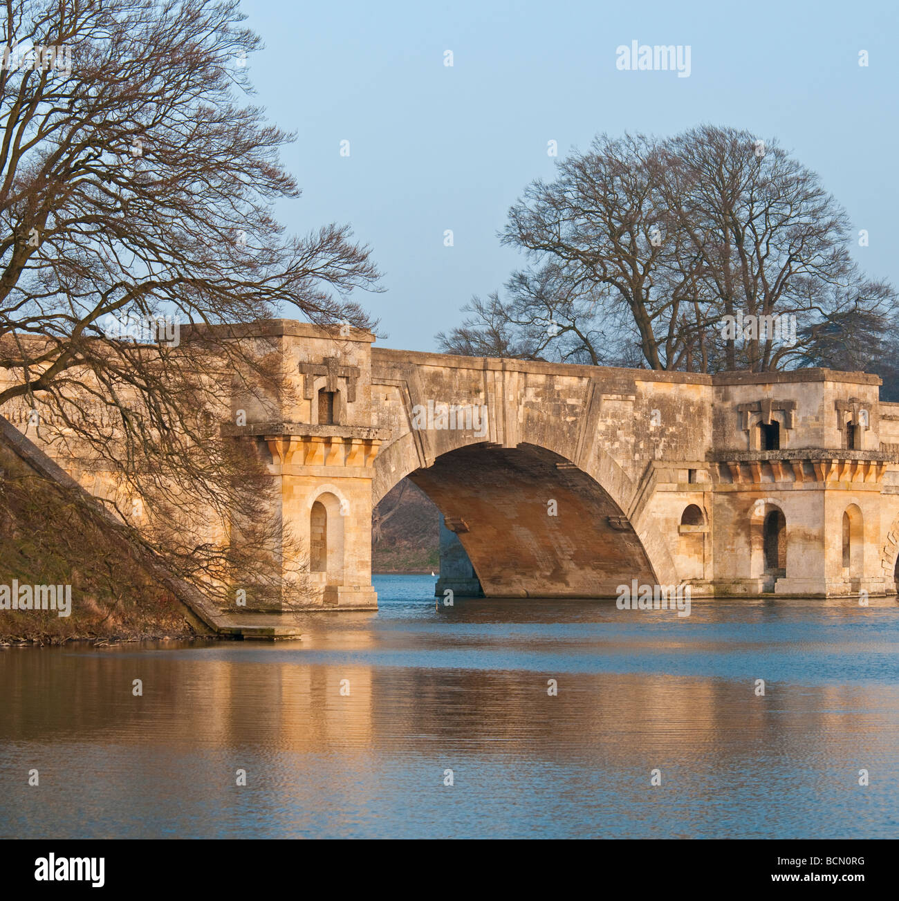 The Grand Bridge at Blenheim Palace Oxfordshire Stock Photo - Alamy