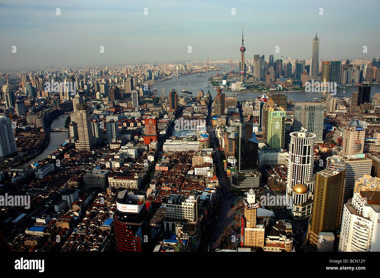 Aerial view of the Bund and Pudong, Shanghai, China Stock Photo - Alamy