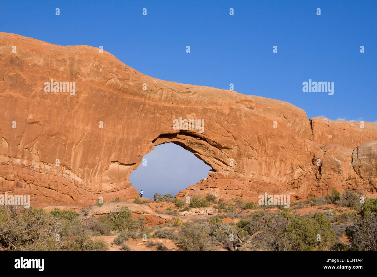 South Window, Windows Section, Arches National Park, Utah Stock Photo ...