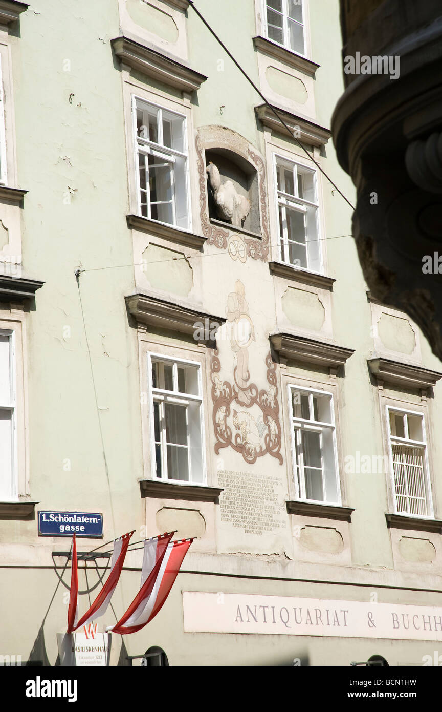 Wien Schönlaterngasse Basiliskenhaus Vienna Basilisk House Stock Photo ...