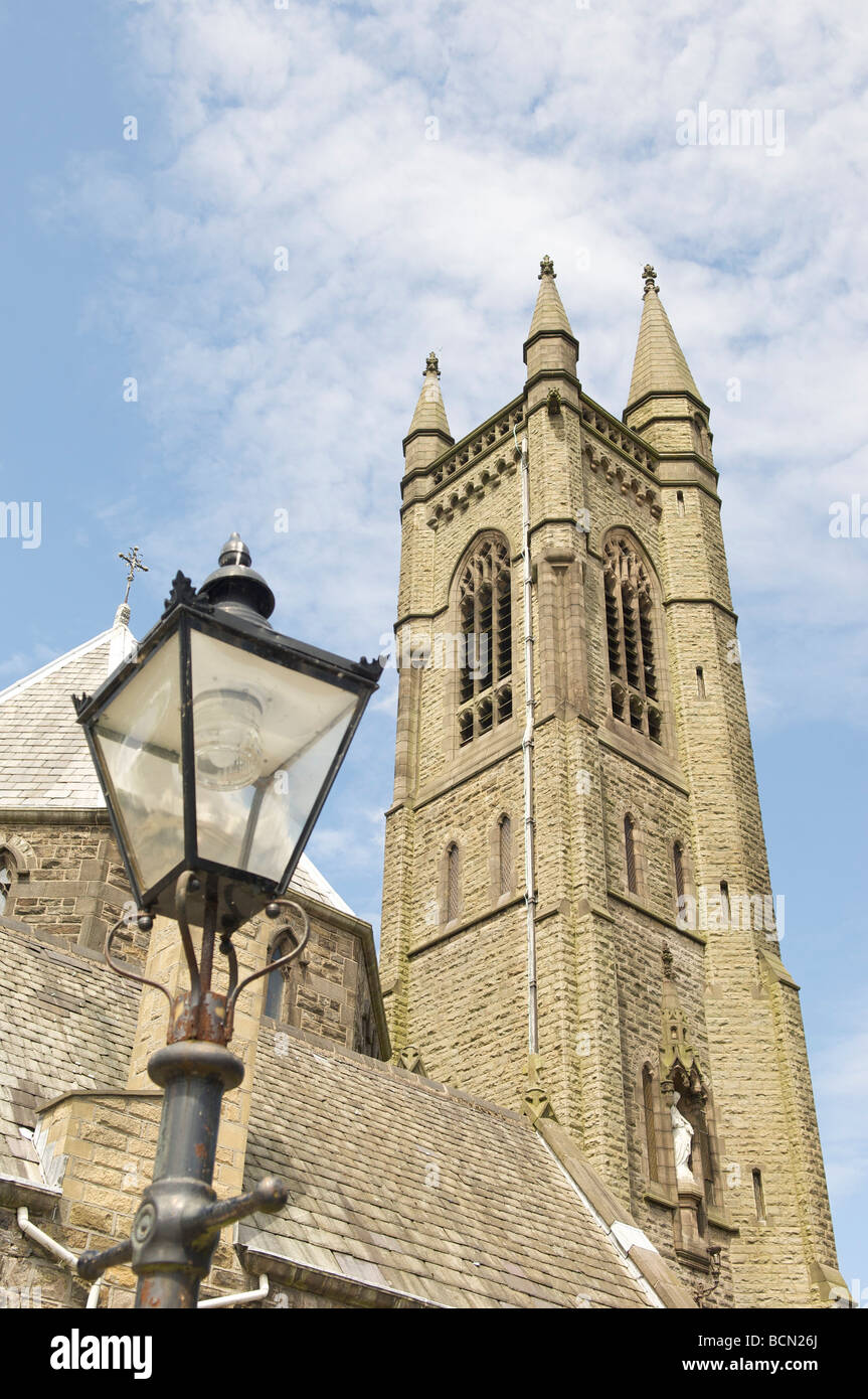 Lamp in the grounds of St Mary's Church, Chorley, Lancashire,uk Stock ...