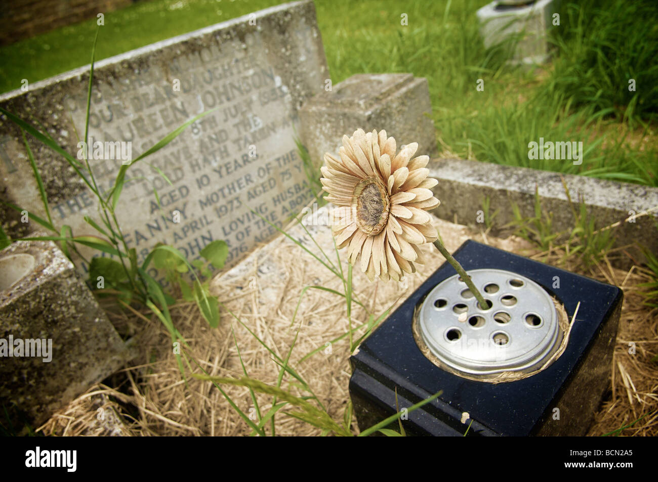 Plastic in cemetery hi-res stock photography and images - Alamy