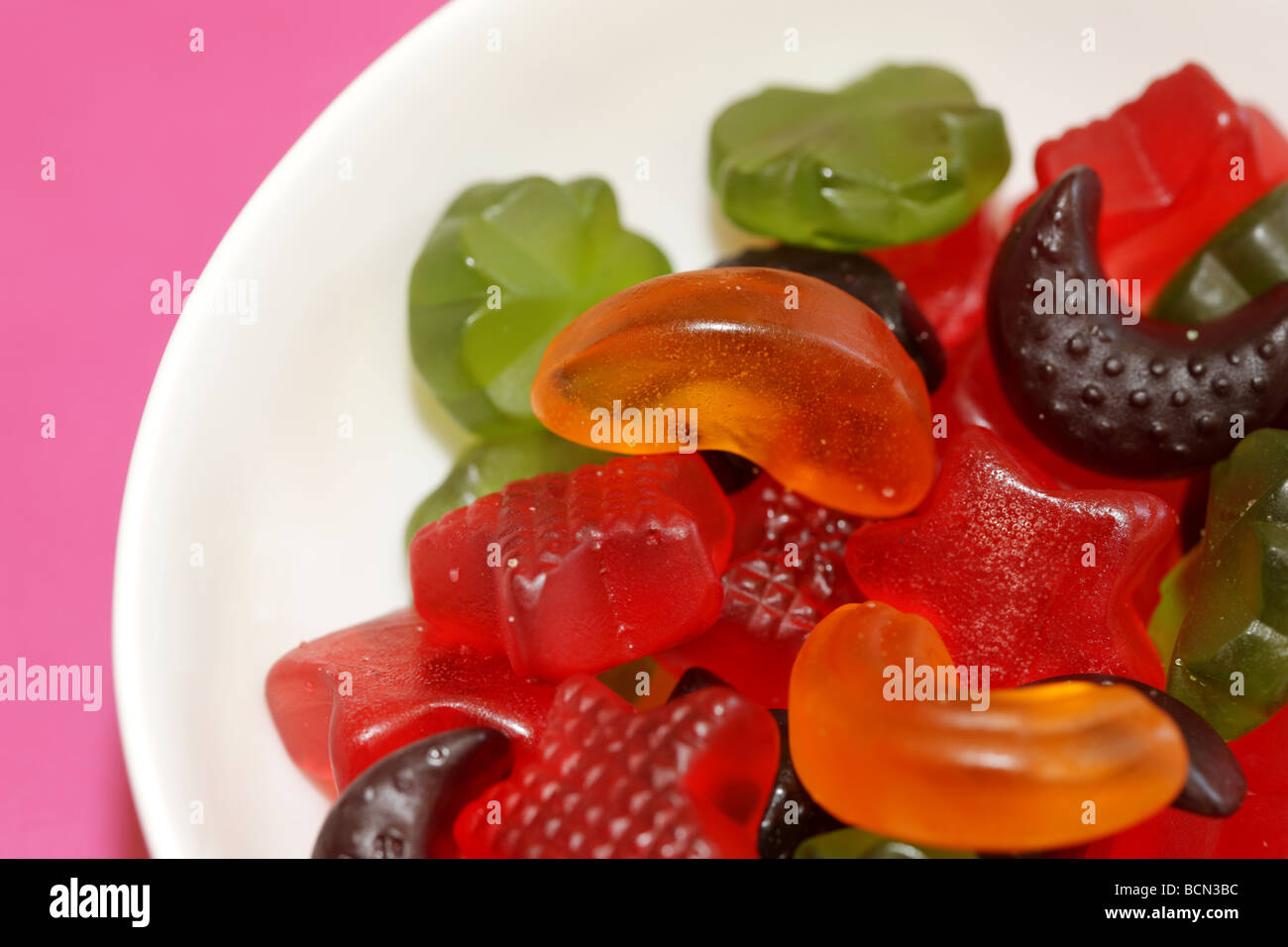 Bowl of Juicy Jelly Sweets Stock Photo - Alamy
