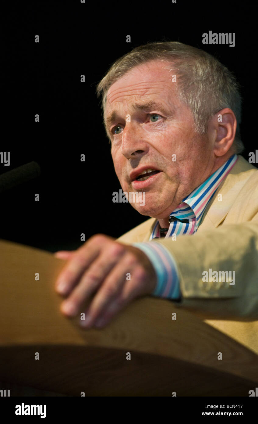 Jonathan Dimbleby broadcaster, tv presenter and author pictured at Hay ...