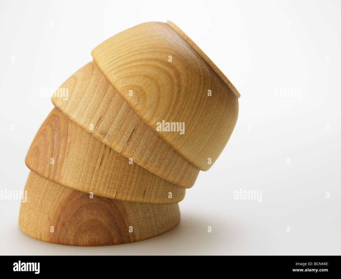 Stack of Four Wooden Bowls Stock Photo - Alamy