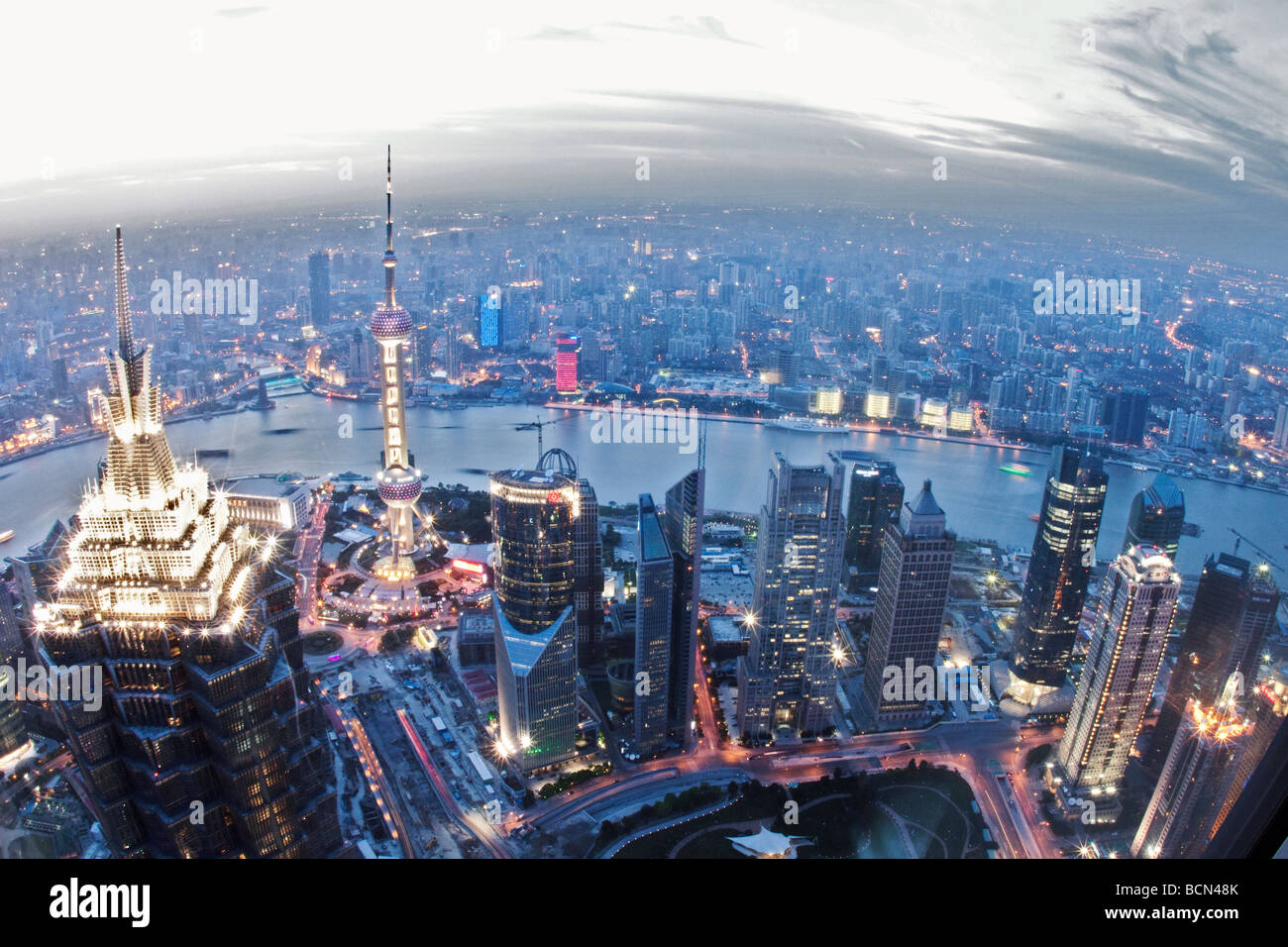 Jin mao tower sunset hi-res stock photography and images - Alamy