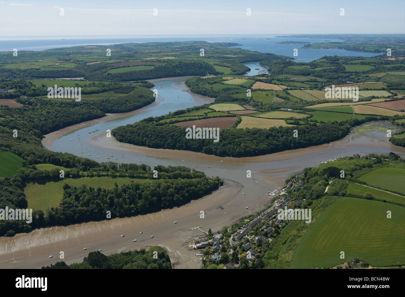 The River fal Cornwall UK Stock Photo - Alamy
