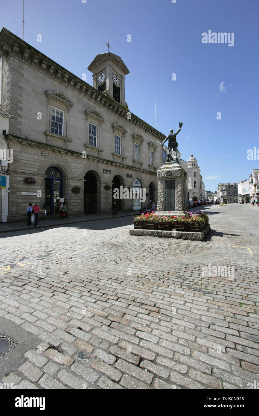 City of Truro, England. Boscawen and Prince’s Street with the war ...
