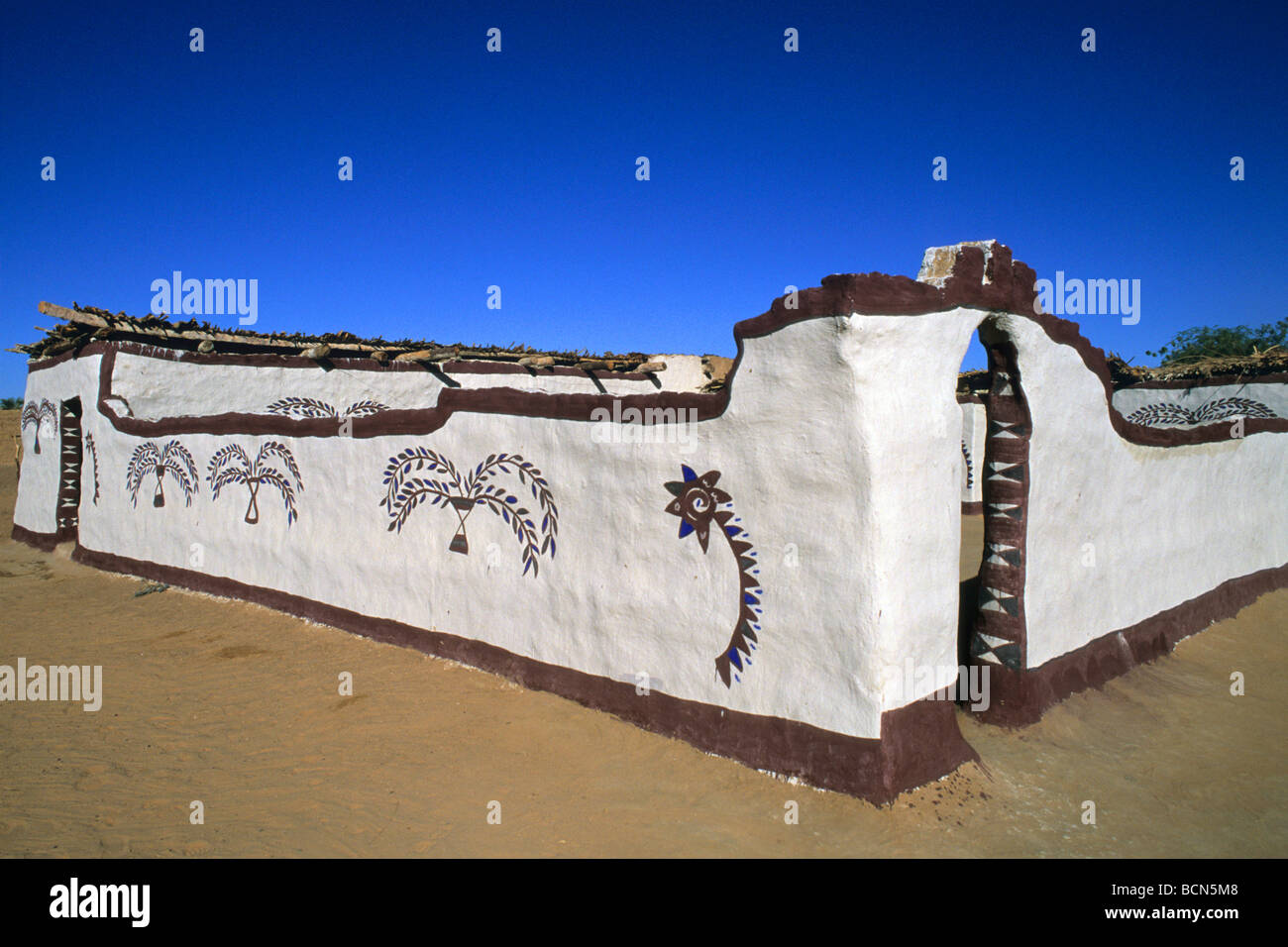 sudan nubia Nubian architecture and decorations Sawani Stock Photo - Alamy