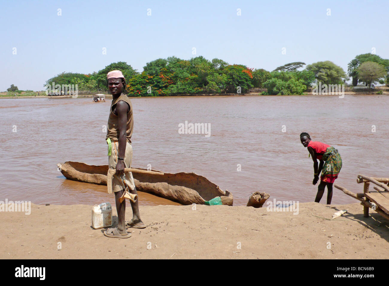 ethiopia omo valley omorate omo river Stock Photo - Alamy