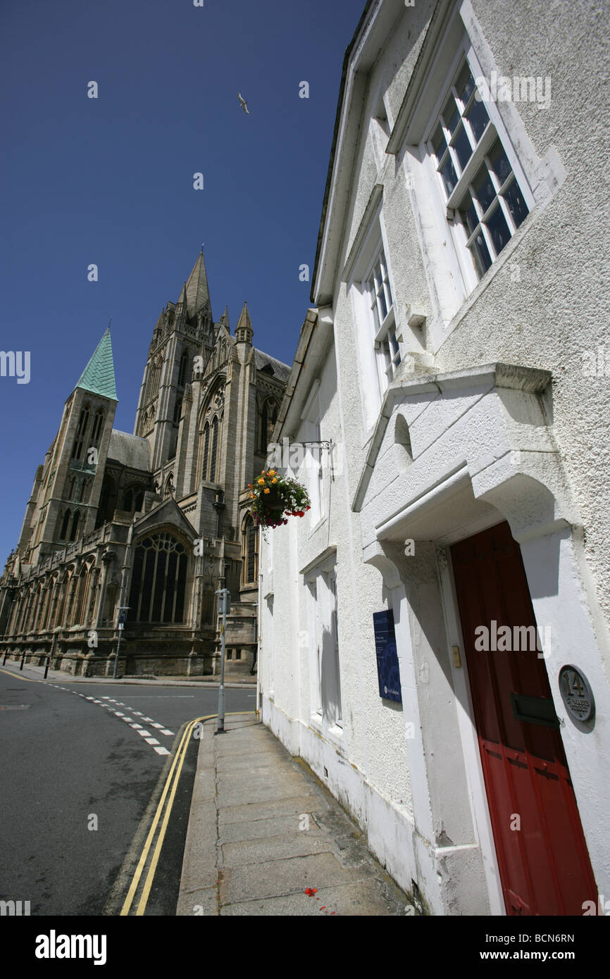 City Of Truro England St Marys Street Entrance To Truro Cathedral