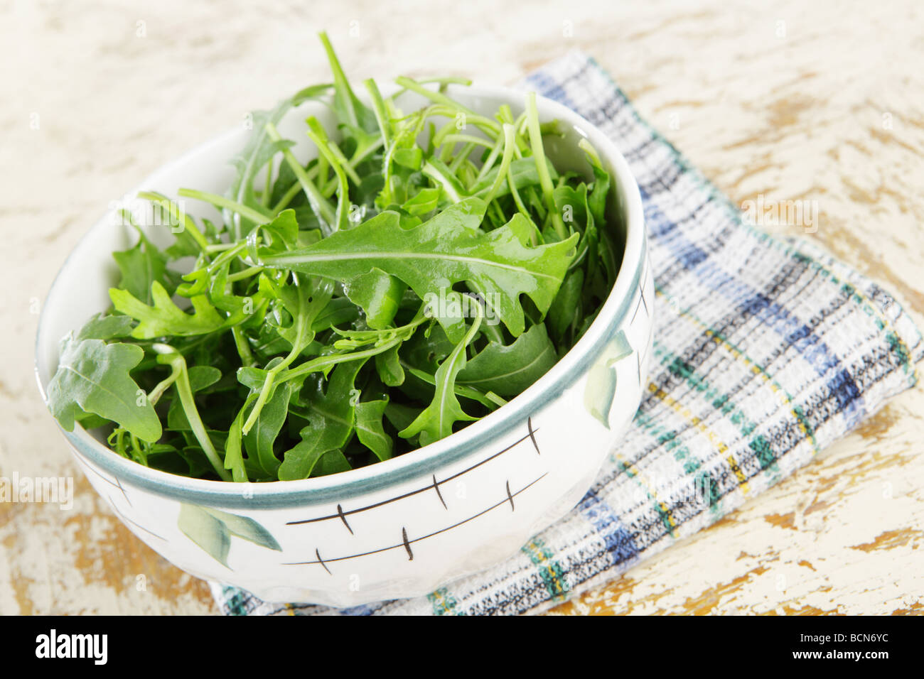 Fresh Rocket salad Stock Photo - Alamy