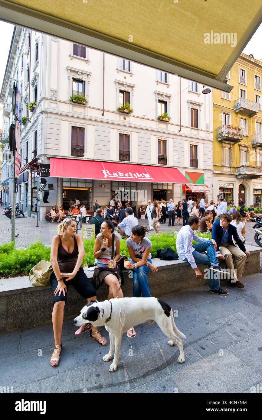 milan corso garibaldi radetzky cafe Stock Photo - Alamy
