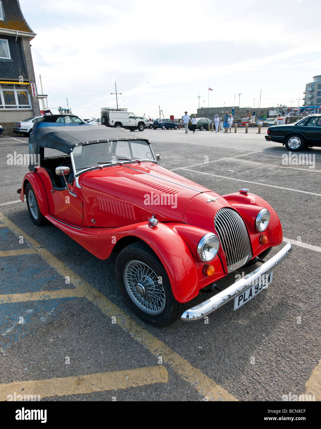 Red Morgan 4 4 sports touring car Stock Photo - Alamy