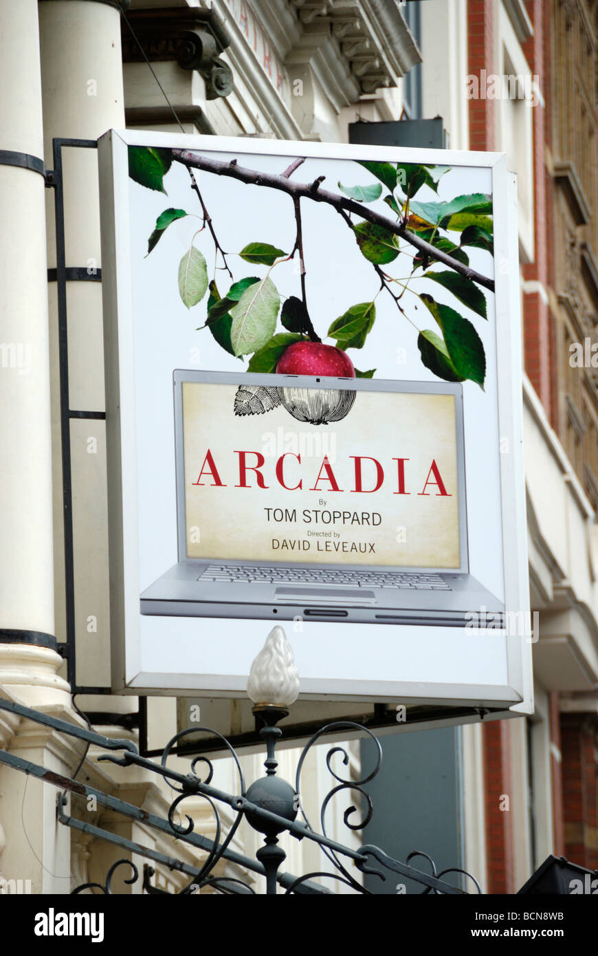 Theatre billboard outside London Duke of Yorks Theatre promoting the ...
