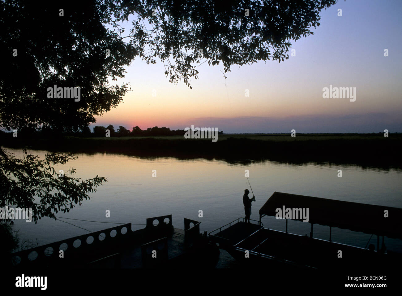 botswana shakawe lodge Stock Photo - Alamy