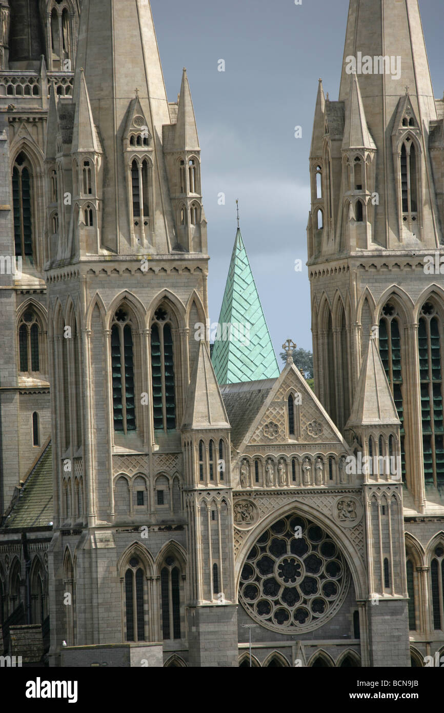 City of Truro, England. Close up view of the west aspect and three ...