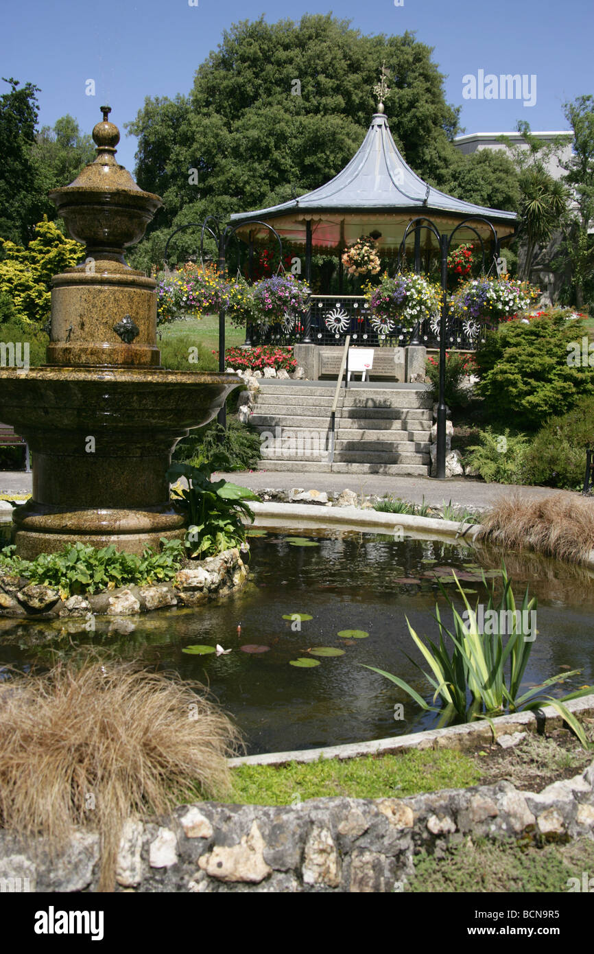 City of Truro, England. Ornate fountain in Truro’s Victoria Gardens ...