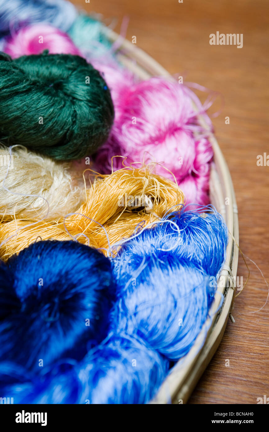 Silk strings, Thailand Stock Photo - Alamy