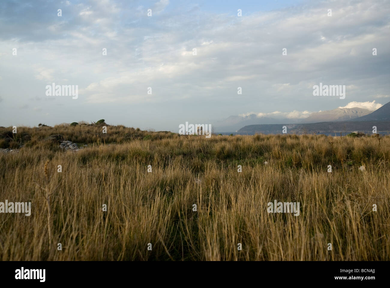The Tigani peninsula in the Deep Mani with the Taygetos mountains in ...