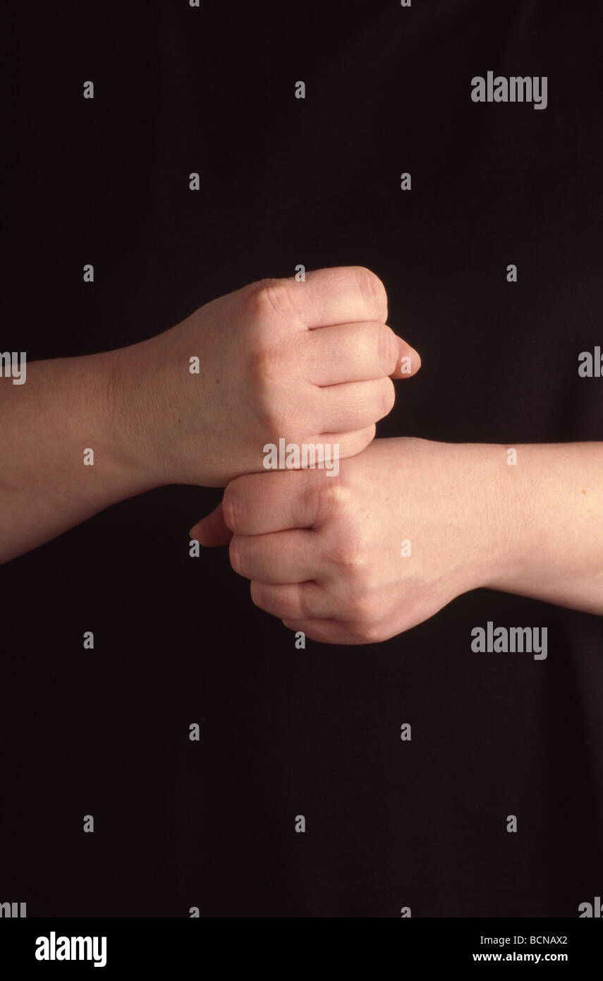 Sign language- Letter G Stock Photo - Alamy
