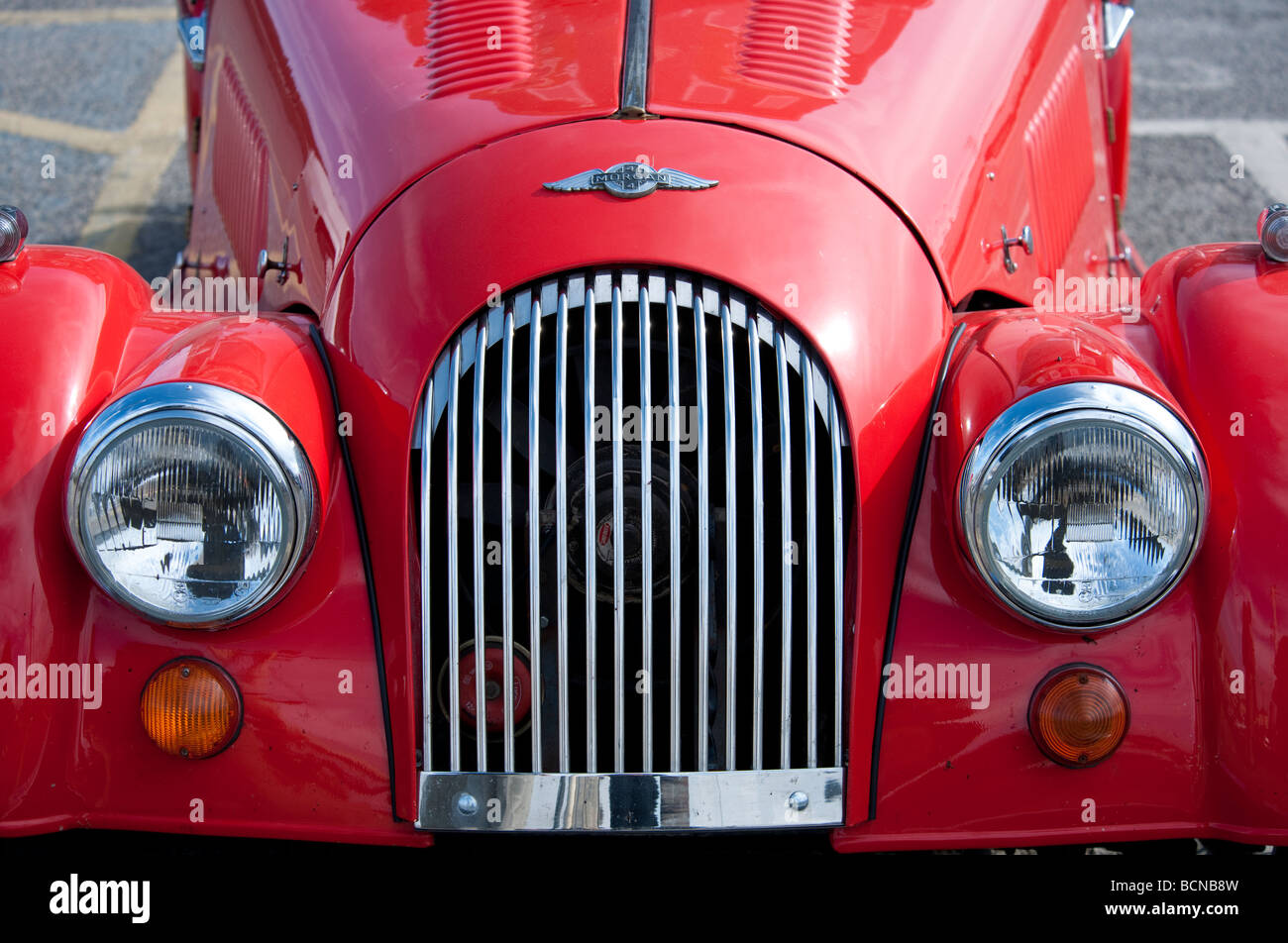 Red Morgan 4 4 sports touring car Stock Photo - Alamy