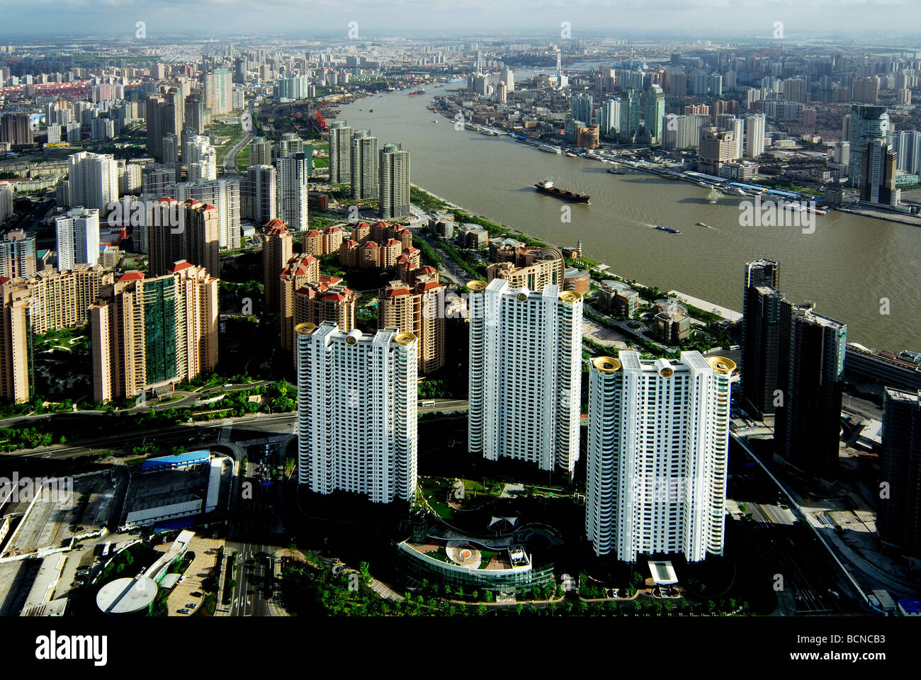 Bird's eye view of Shanghai metropolis, Shanghai, China Stock Photo - Alamy