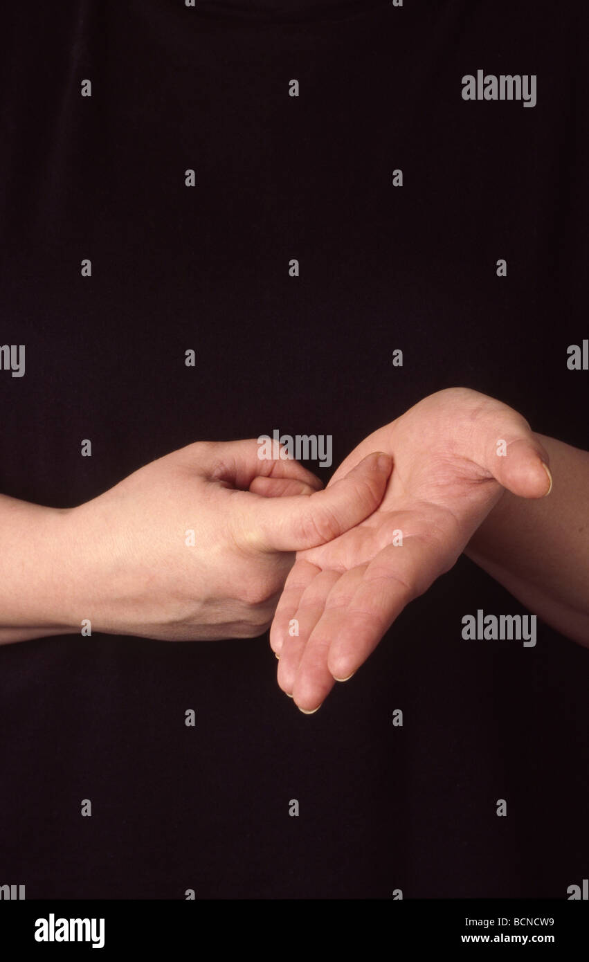 Sign Language- Letter R Stock Photo - Alamy
