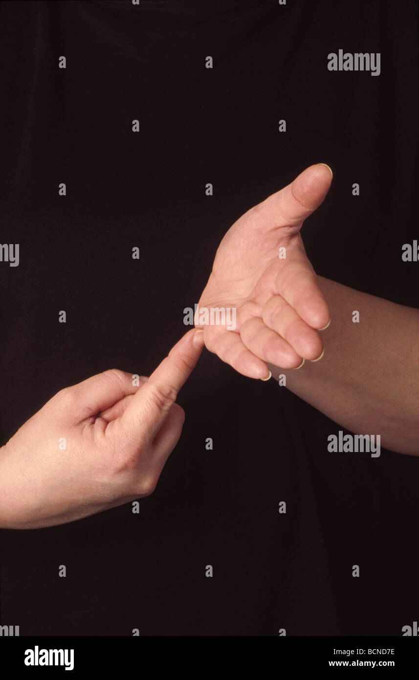 Sign Language- Letter T Stock Photo - Alamy
