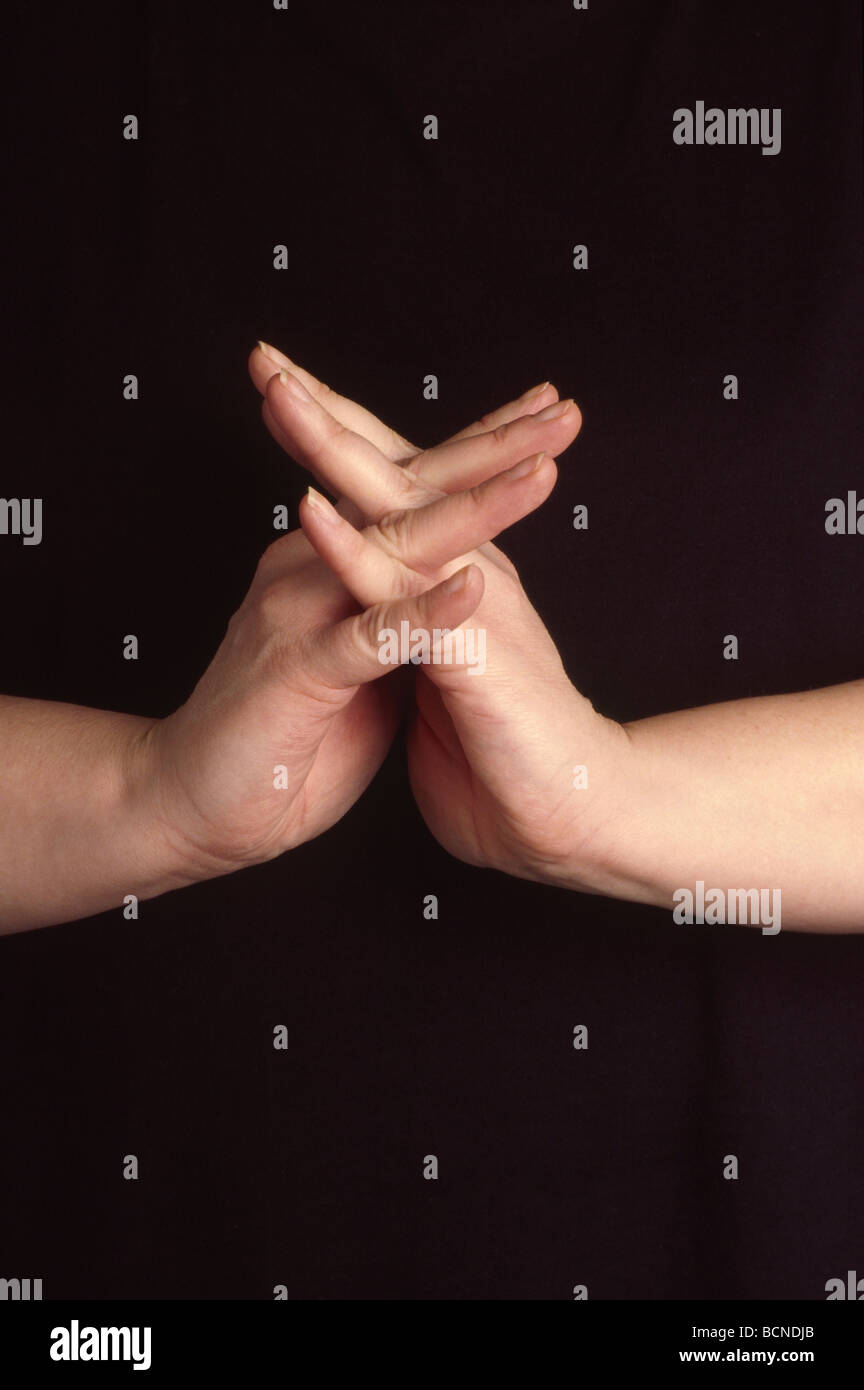 Sign Language- Letter W Stock Photo - Alamy