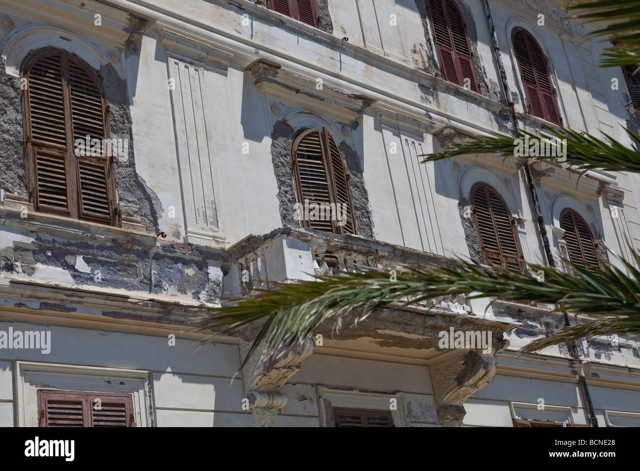 Traditional old front house in the Mediterranean Europe (Italian ...