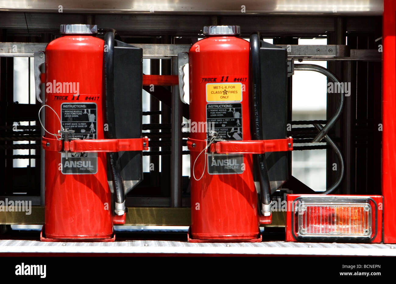 Burbank California Fire Department Truck Detail Stock Photo - Alamy