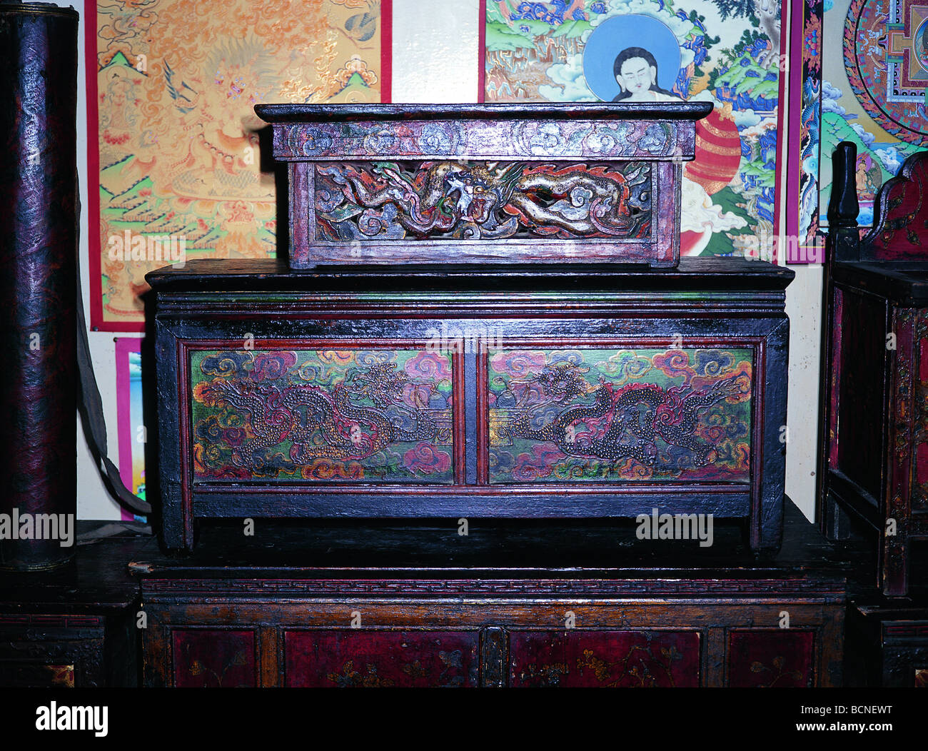 Exquisitely made Tibetan traditional liqueur furniture, Tibet, China ...