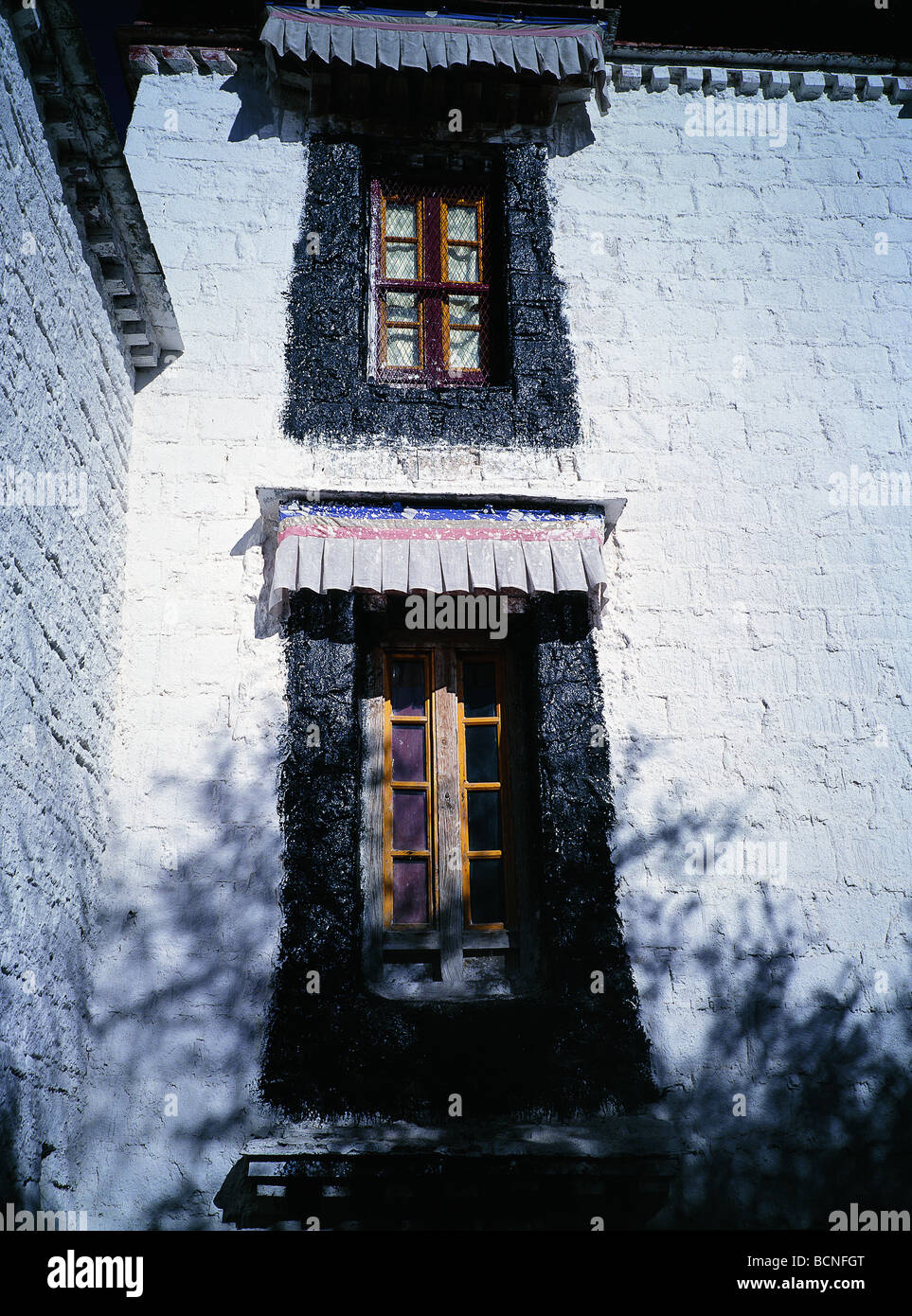 Drapped window in Potala Palace, Lhasa, Tibet, China Stock Photo - Alamy