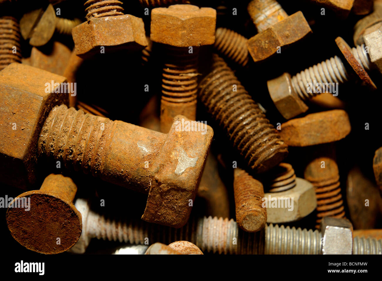 Old Rusty Screws close up Stock Photo - Alamy