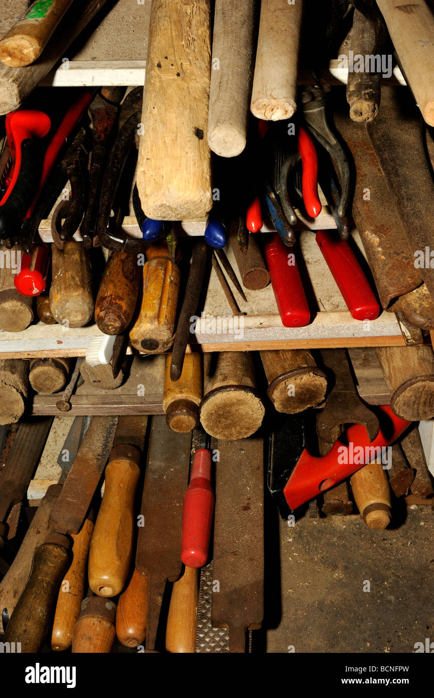 Assorted Old rusted Hand Tools Stock Photo - Alamy