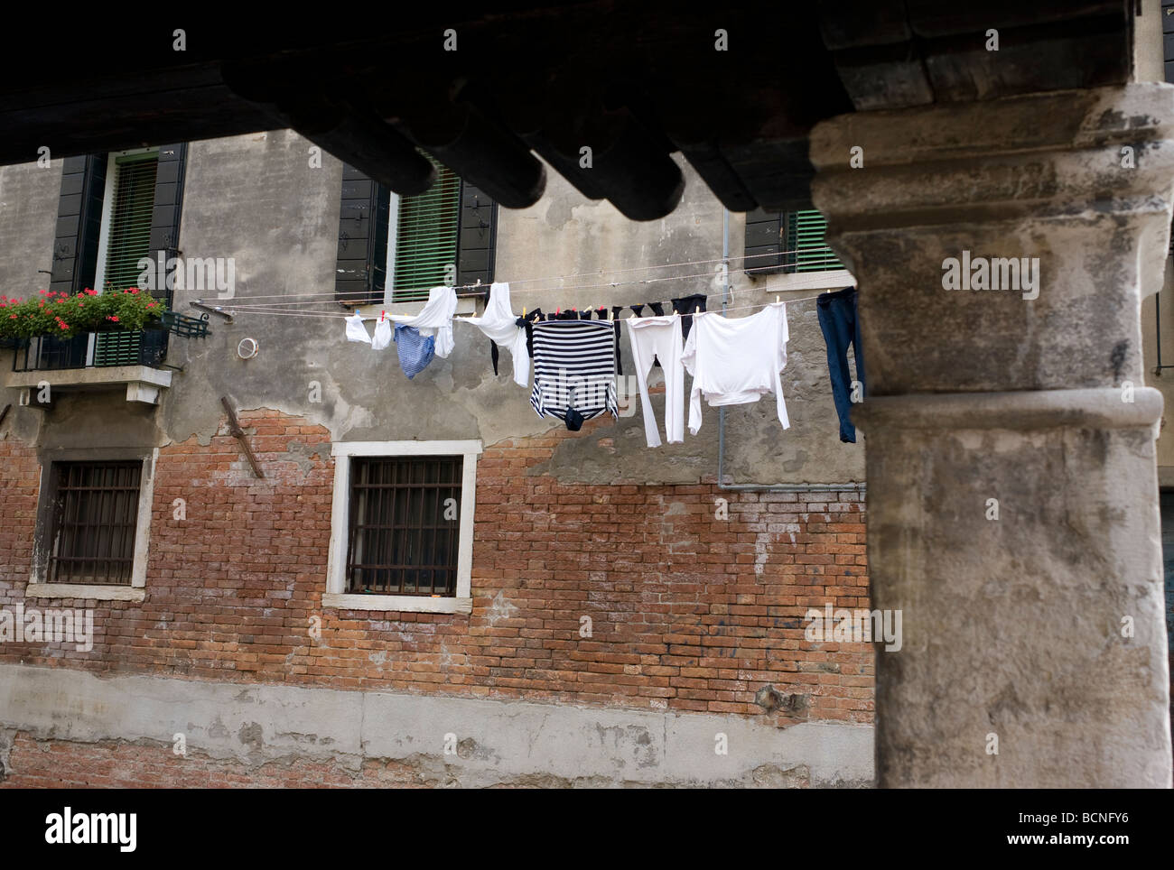 Washing on line Stock Photo - Alamy