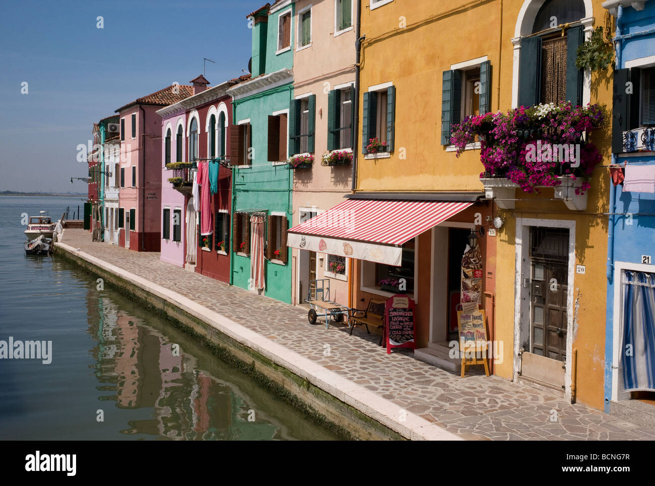 brightly coloured house fronts,brightly colored house fronts Stock ...