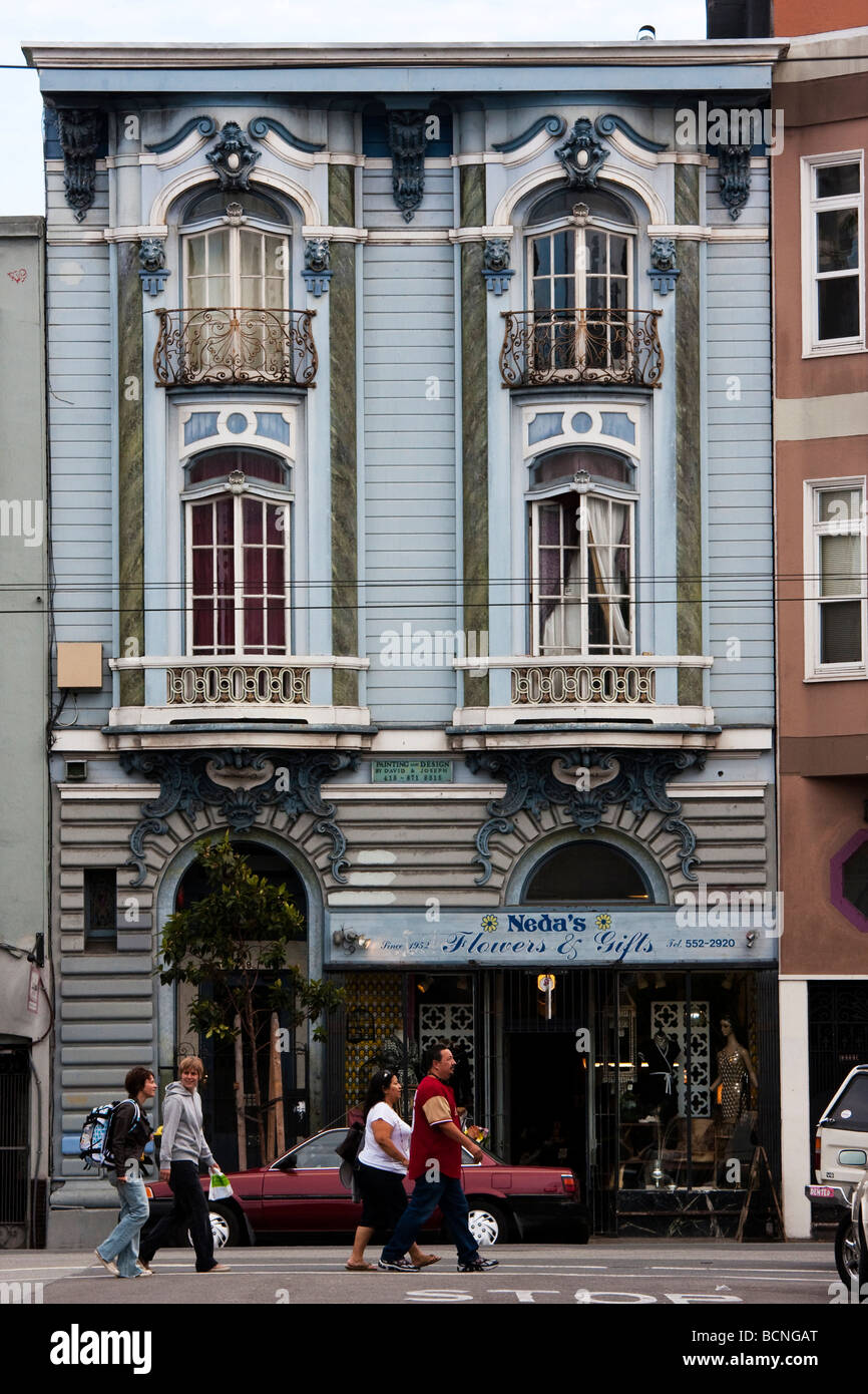 One of the oldest building of Haight street (Hippie district), San ...