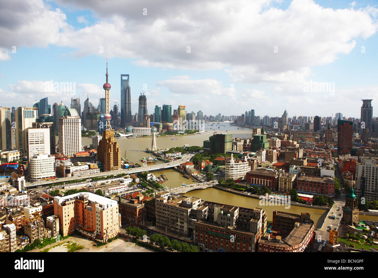 Aerial view of the Bund and Pudong, Shanghai, China Stock Photo - Alamy