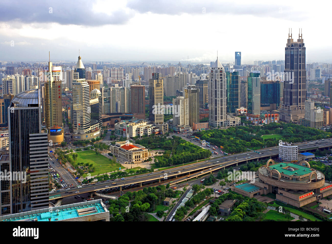 View of metropolis of Luwan District, Shanghai, China Stock Photo - Alamy
