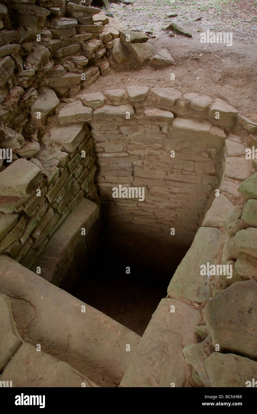 The archaeological features of the Mayan ruins Nim Li Punit near Punta ...