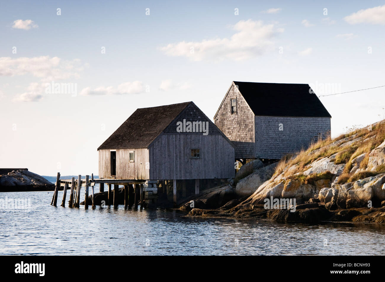 Fishing shacks Peggy Cove Nova Scotia Canada Stock Photo - Alamy