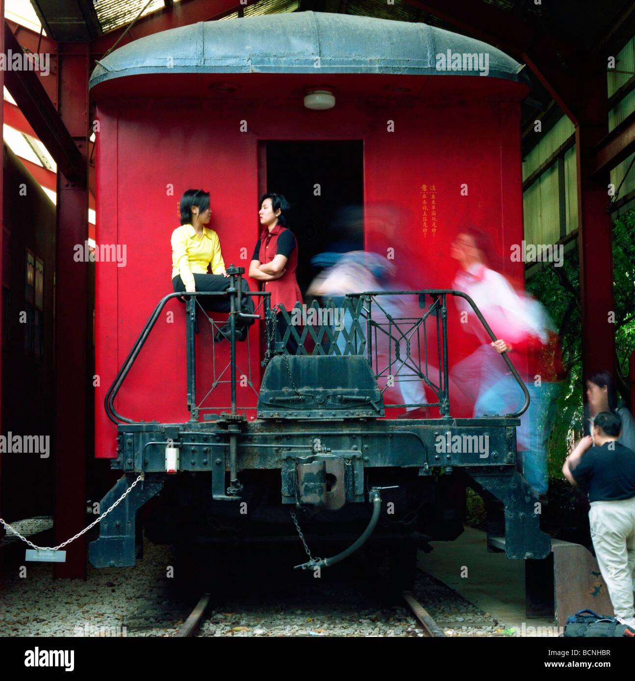 Old train in old Tai-Po Train Station, now Hong Kong Railway Museum ...