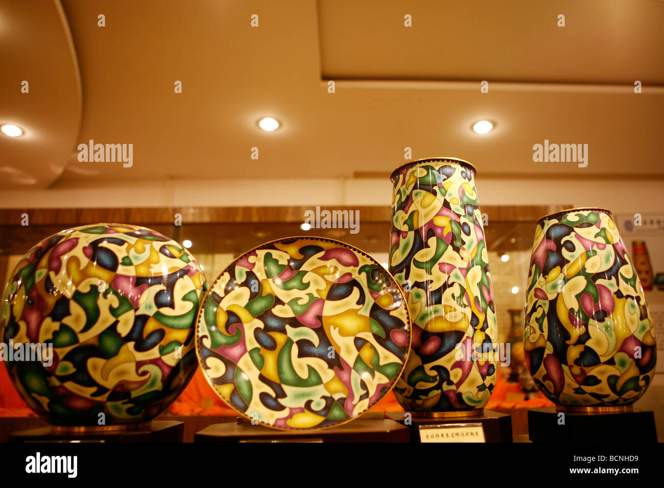 Cloisonné with modern design, Beijing, China Stock Photo - Alamy