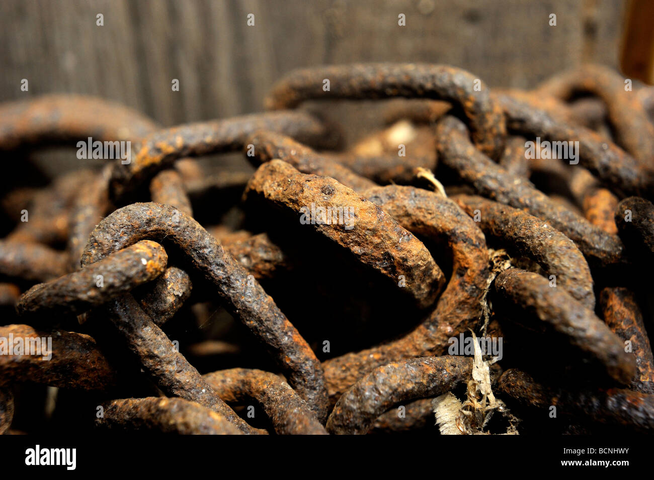 Rusty chains close up Stock Photo - Alamy