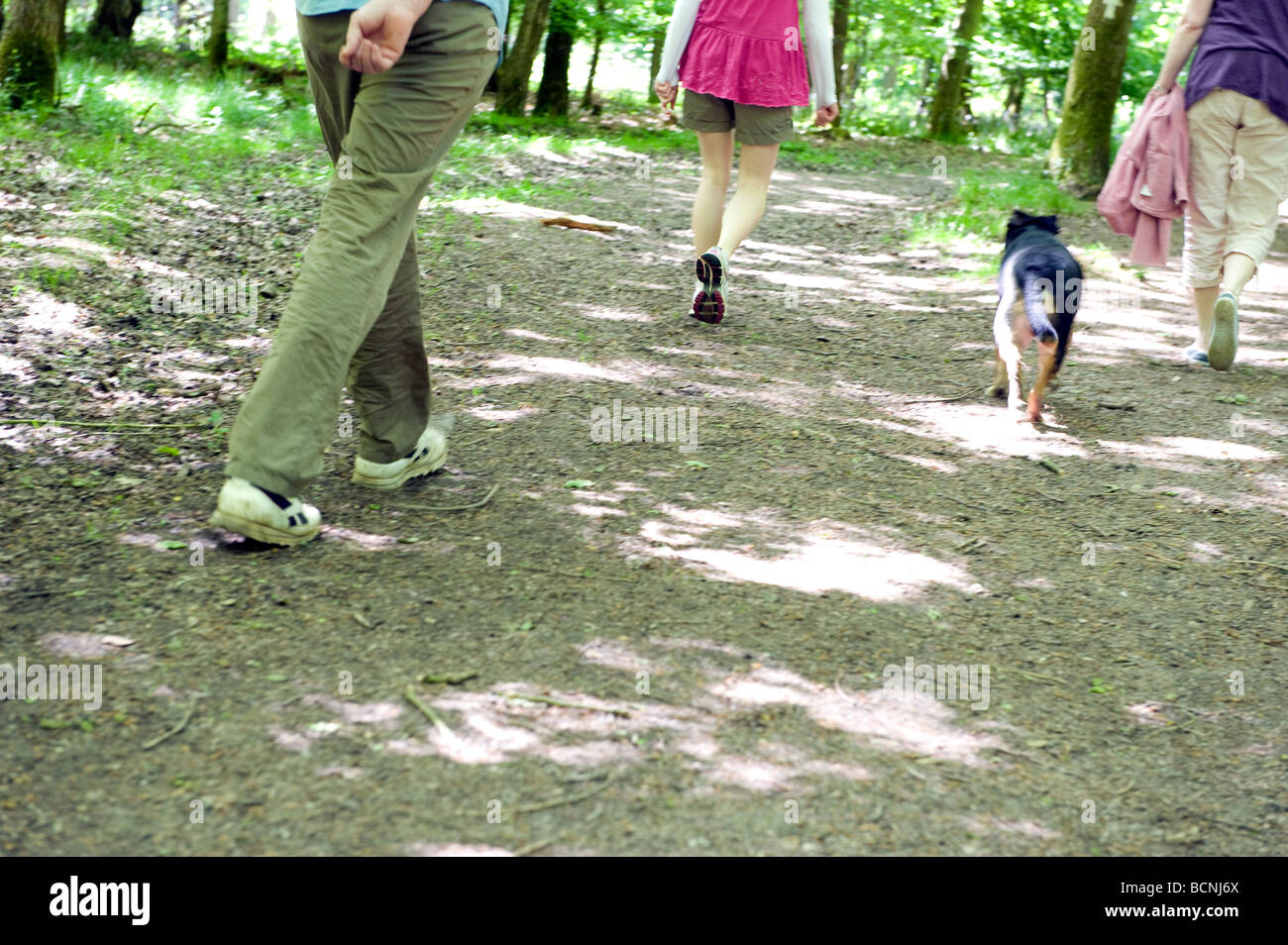 A family walk, the most common exercise families in UK take,through ...